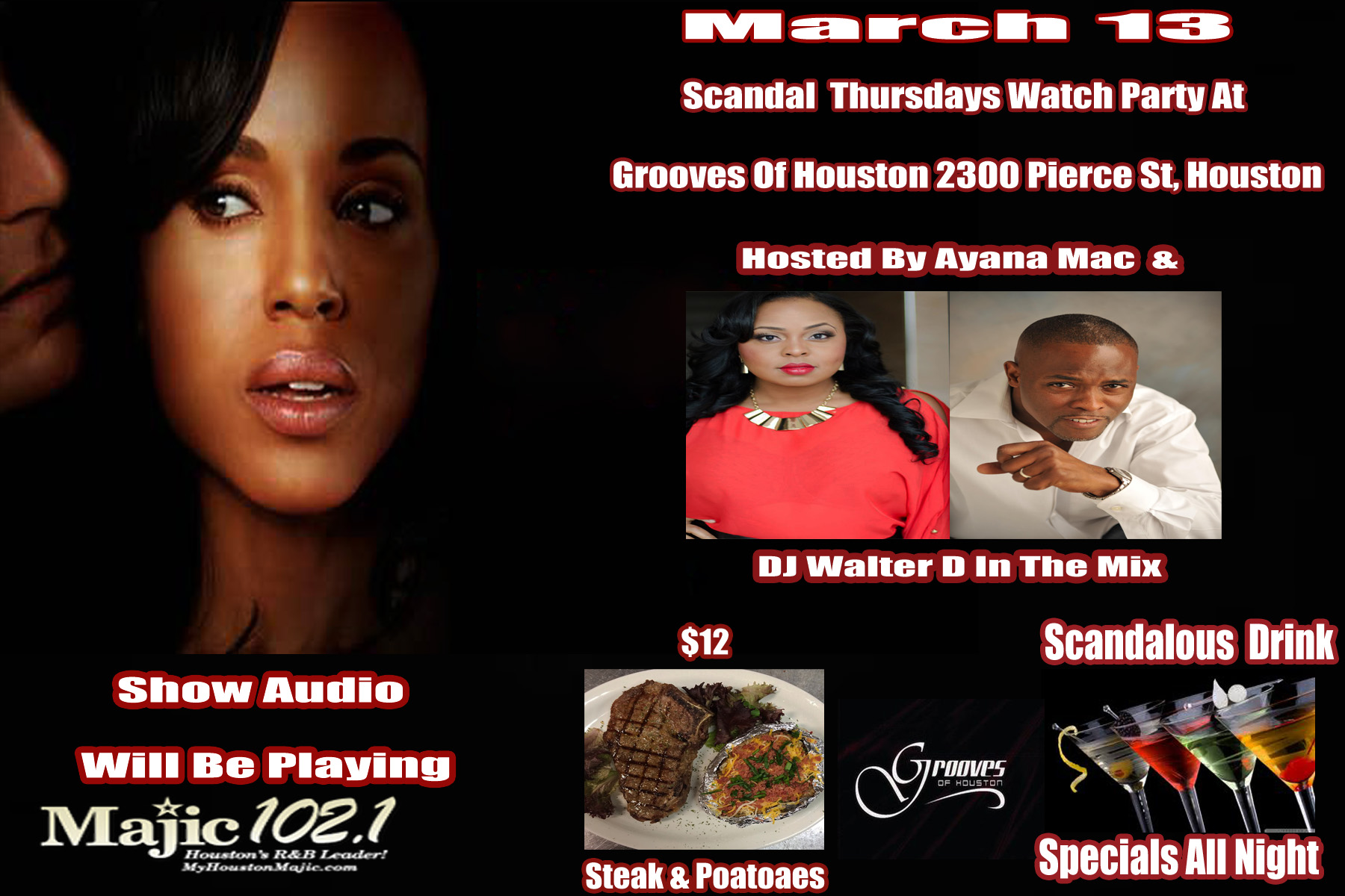 Scandal Thursdays Watch Party At Grooves Of Houston